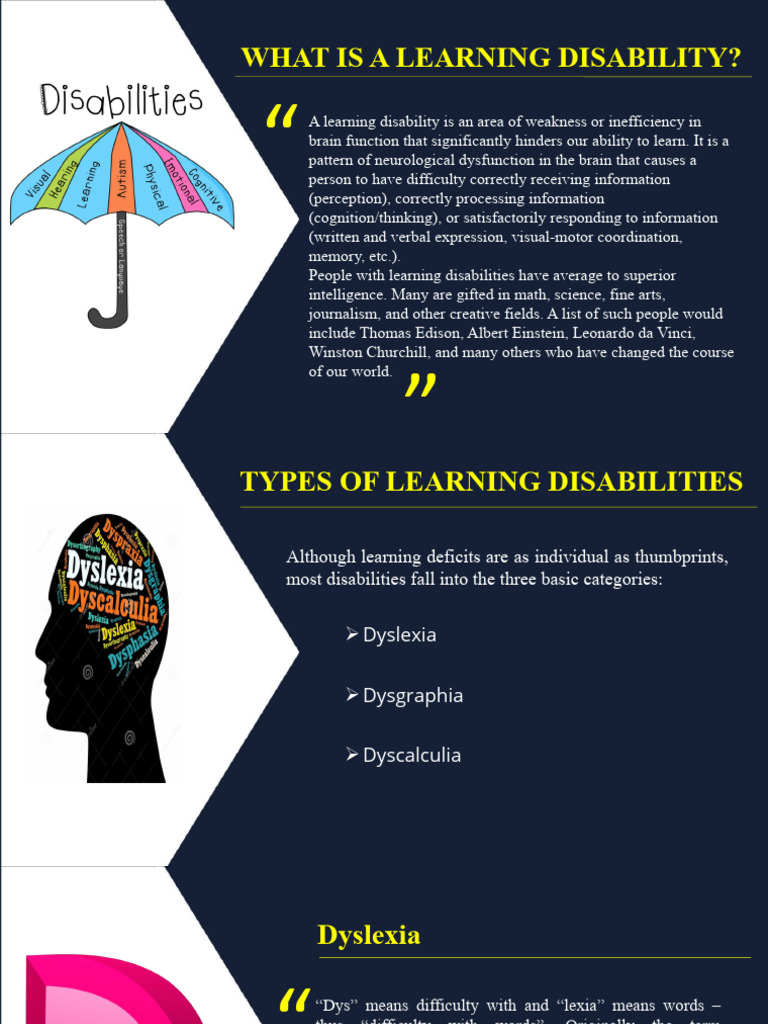Learning Disabilities | PDF | Learning Disability | Dyslexia