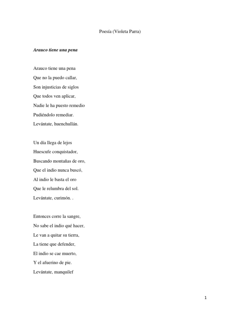 Canciones de Violeta | PDF