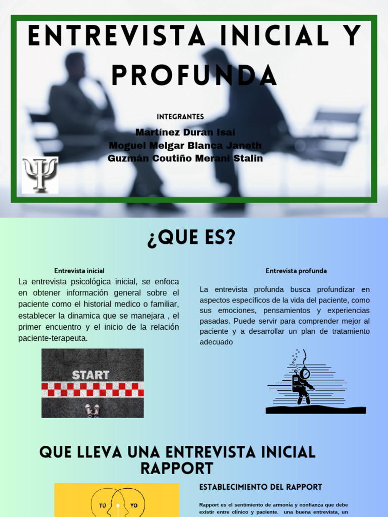 Entrevista inicial y profunda integración de casos | PDF | Información | Sicología