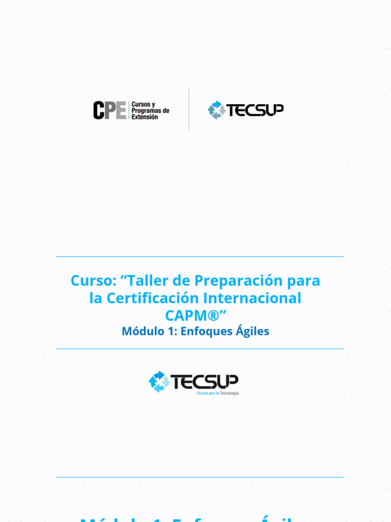 Módulo I - Agilidad - Tecsup | PDF