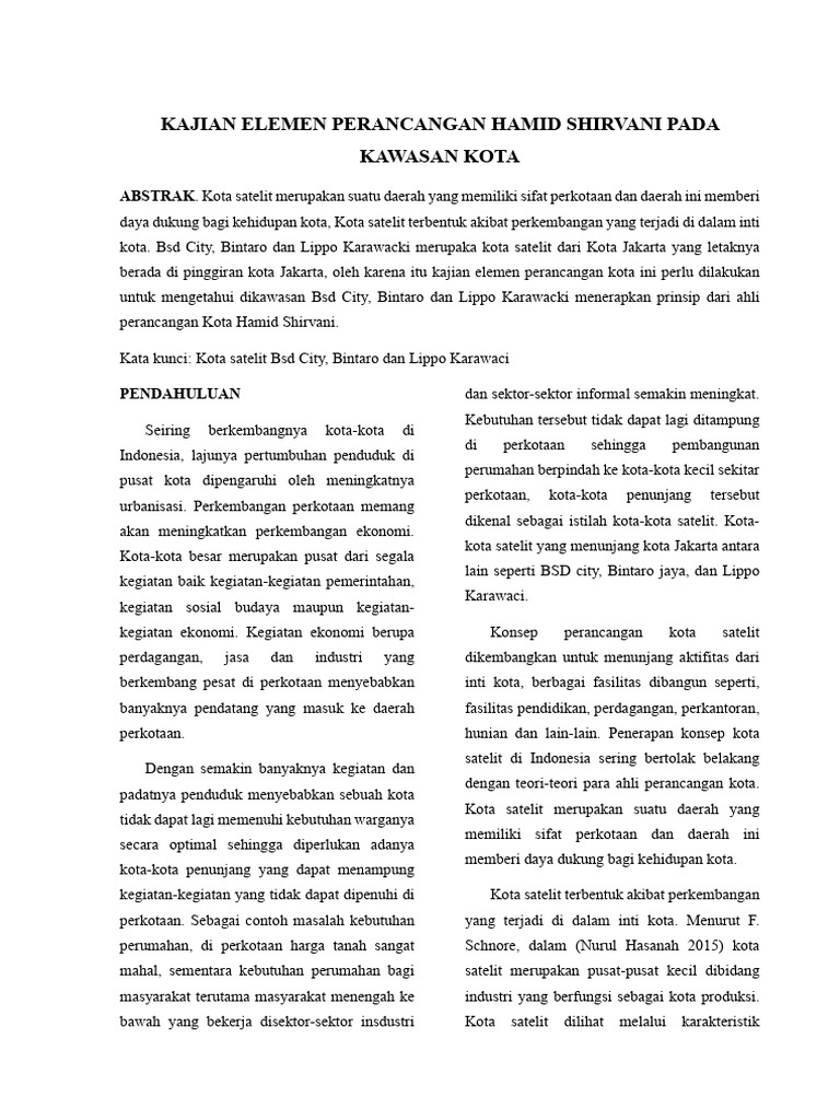 Elemen Perancangan Kota Shirvani | PDF