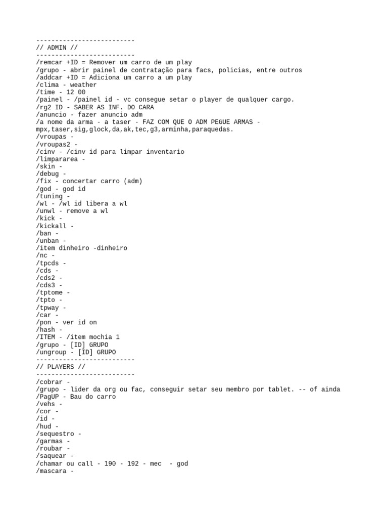 Comandos - Uteis 3 | PDF