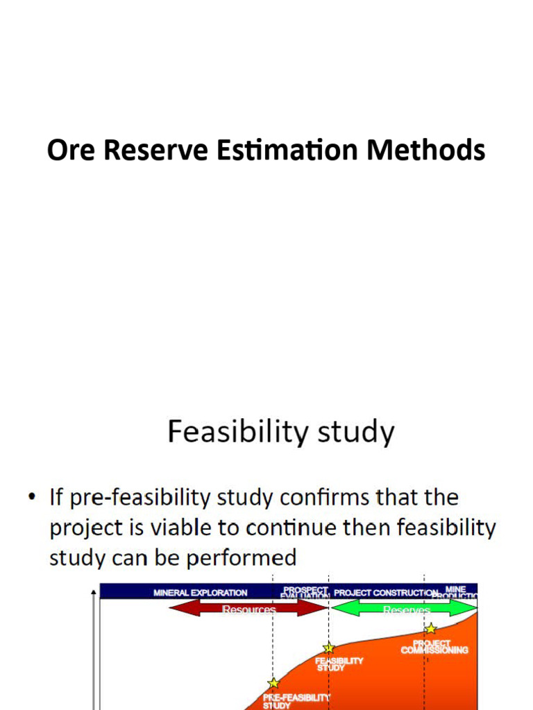 Ore Reserve Estimation Methods | PDF Ore Reserve Estimation Methods | PDF