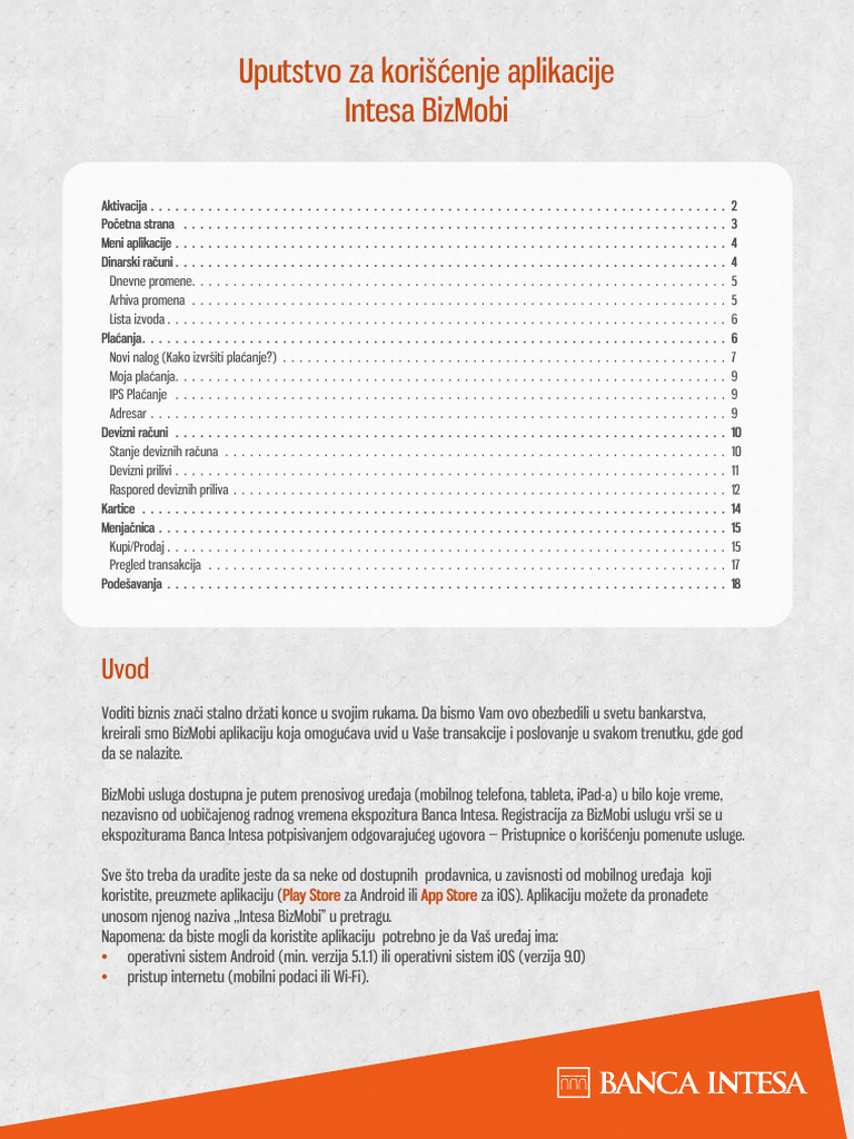 Korisnicko Uputstvo Bizmobi | PDF