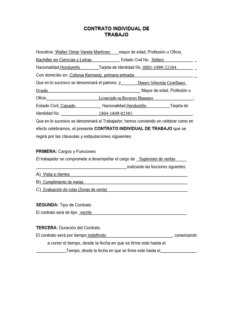 Contrato Individual | PDF