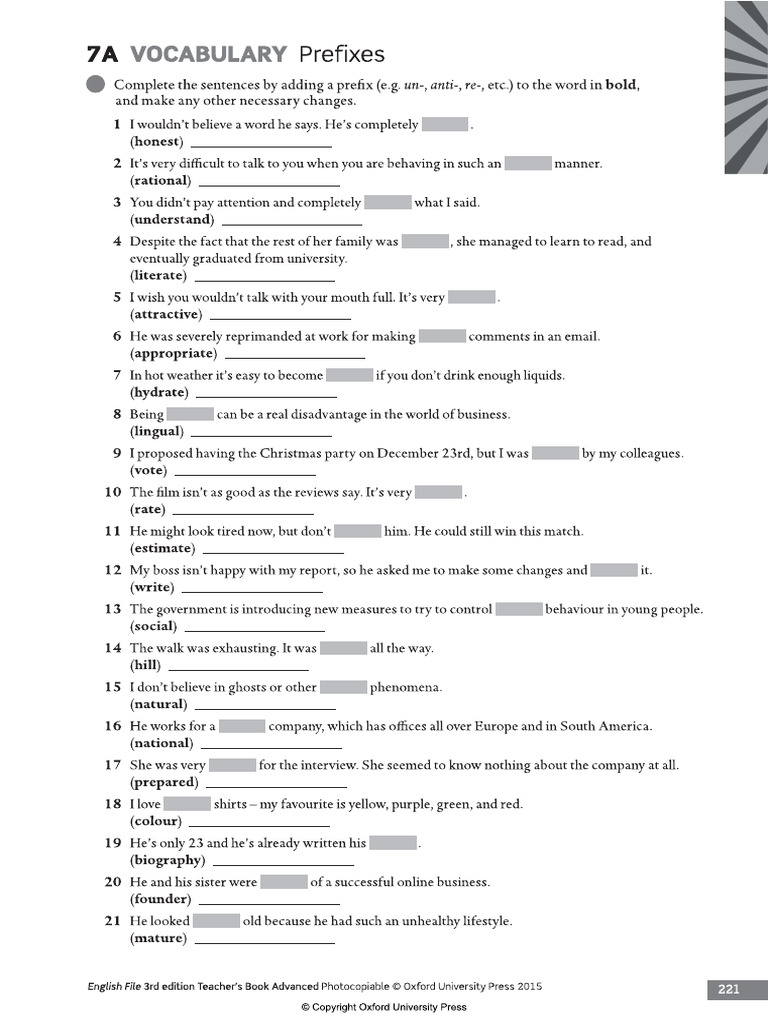 Vocabulary 7 A | PDF