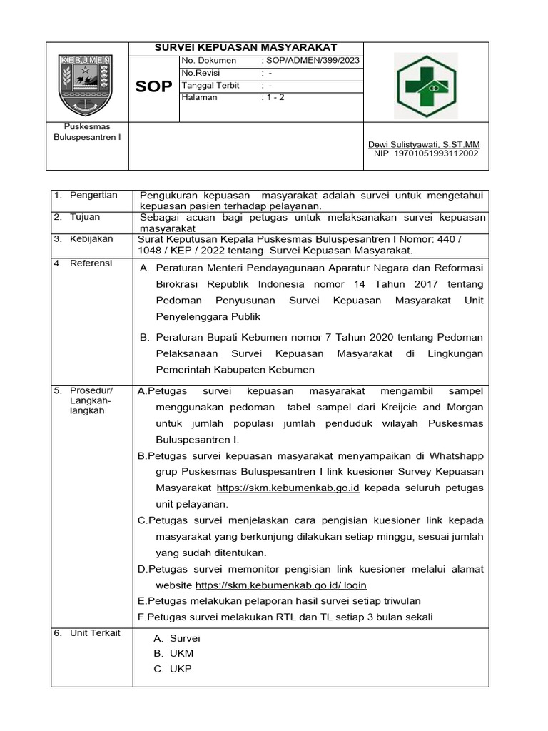 Sop SKM PKM Bulus 1 Fiks | PDF