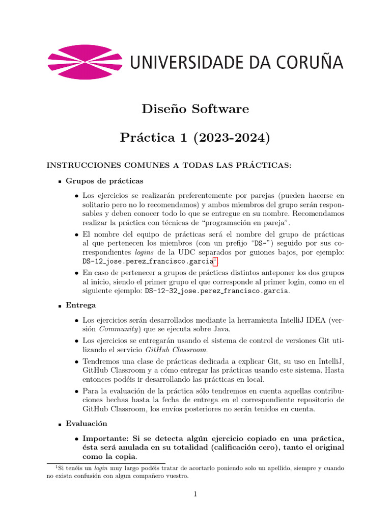 Práctica Java: Diseño y Evaluación | PDF