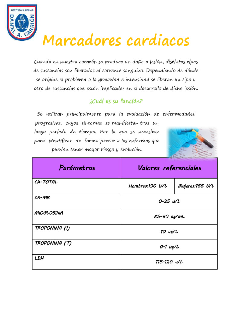Marcadores Cardiacos Valores | PDF