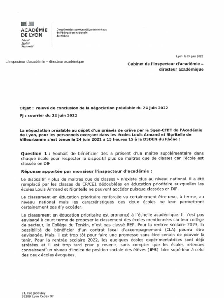 Relev de Conclusion de La N Gociation PR Alable Du 24 Juin 2022 29029 | PDF