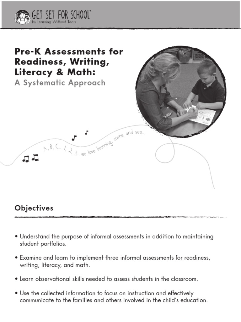 Pre-K Assessments Booklet | PDF