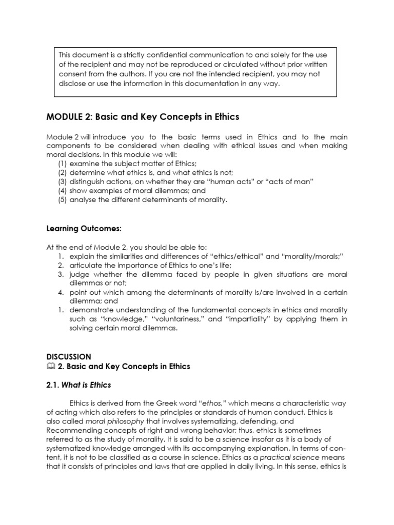 OBL Module 2 | PDF | Morality | Intention