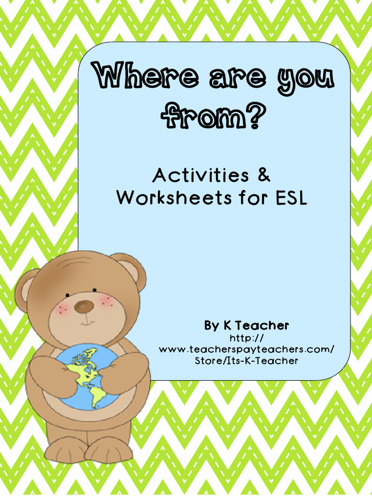 Where Are You From?: Activities & Worksheets For ESL | PDF | Career ...