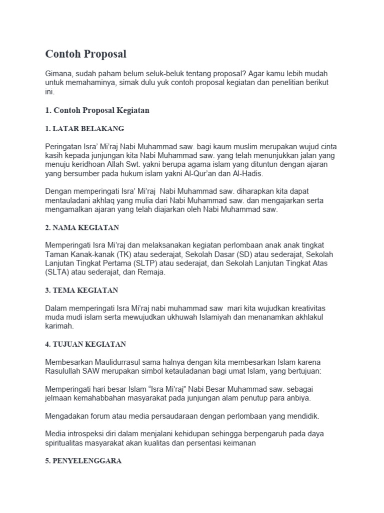 Proposal Pendahuluan | PDF