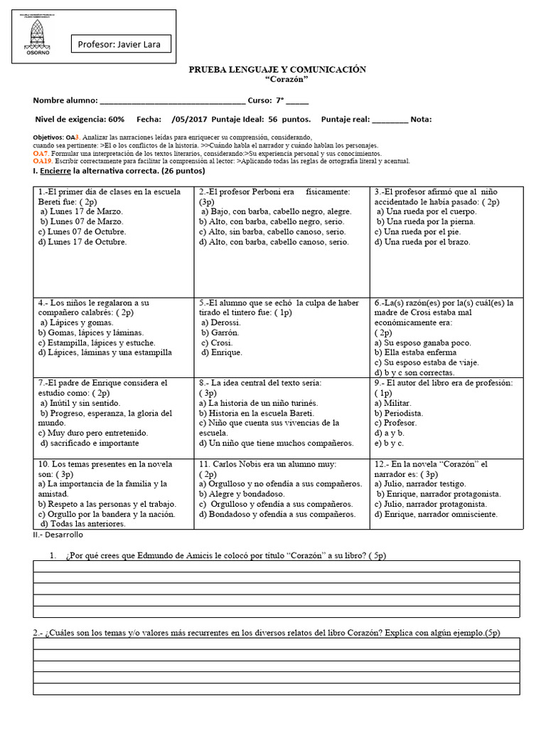 Prueba LibroCorazón | PDF | Narración