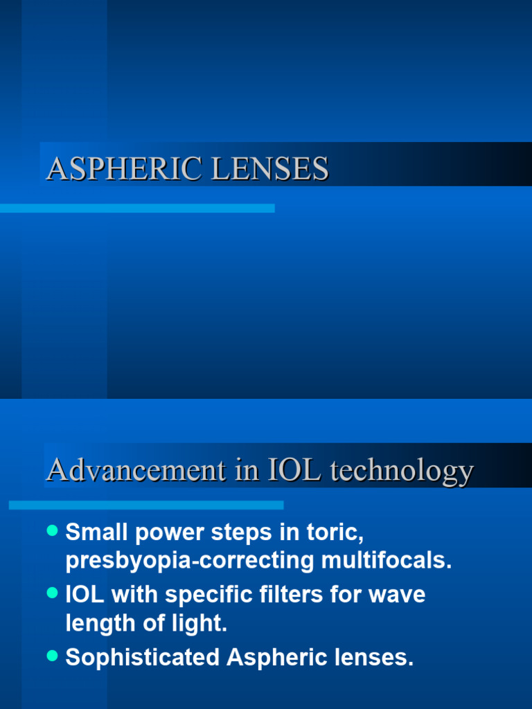 Aspheric Lenses | Download Free PDF | Glass Engineering And Science ...
