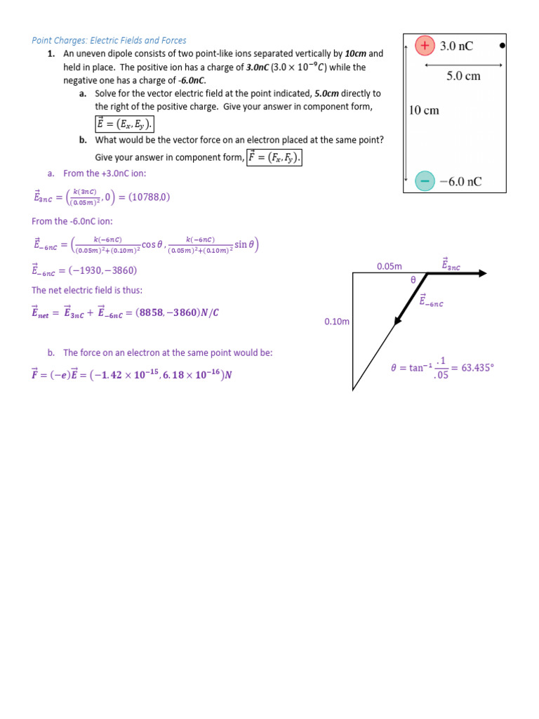 Practice Exam 1a (Solutions) | PDF | Electric Field | Flux