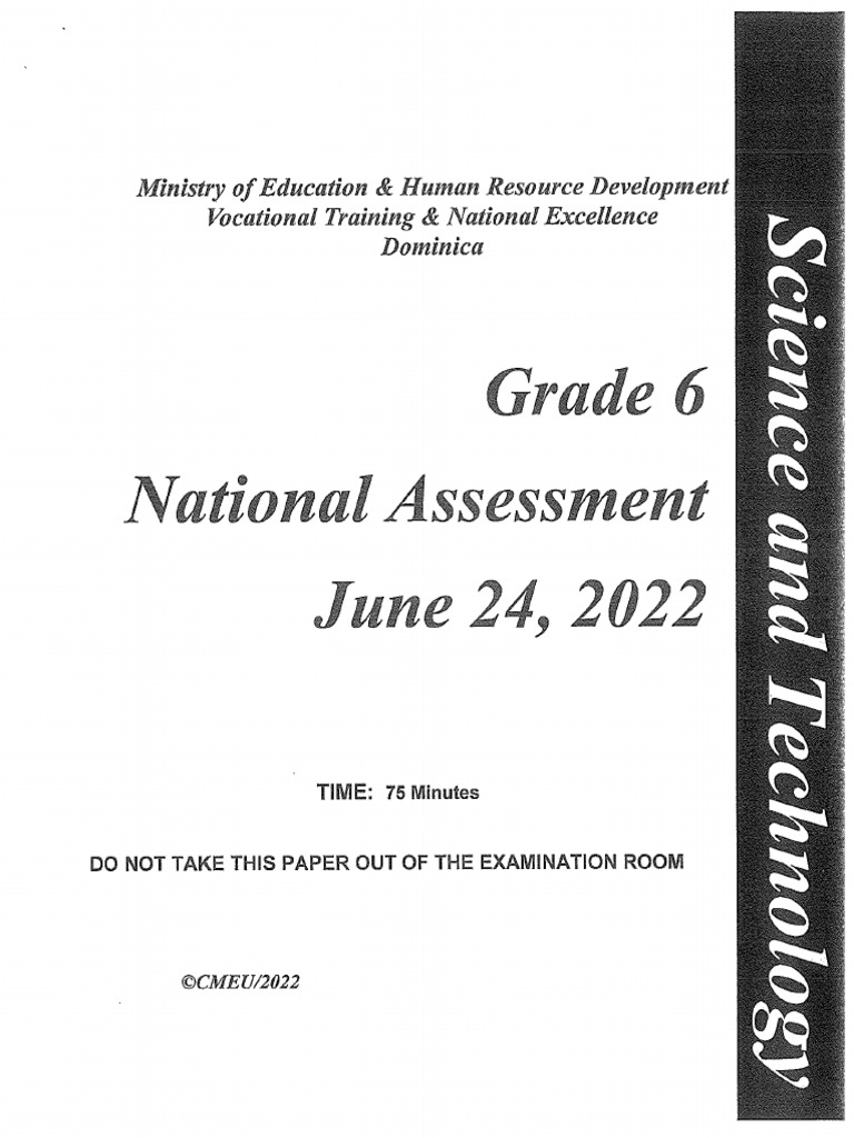 2022 Grade 6 National Assessment | PDF