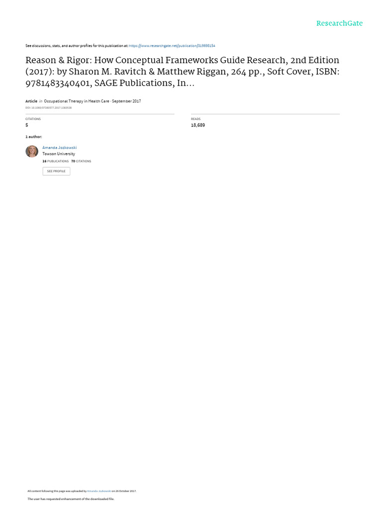 Reason Rigor How Conceptual Frameworks Guide Research 2 ND Edition 2017 | PDF