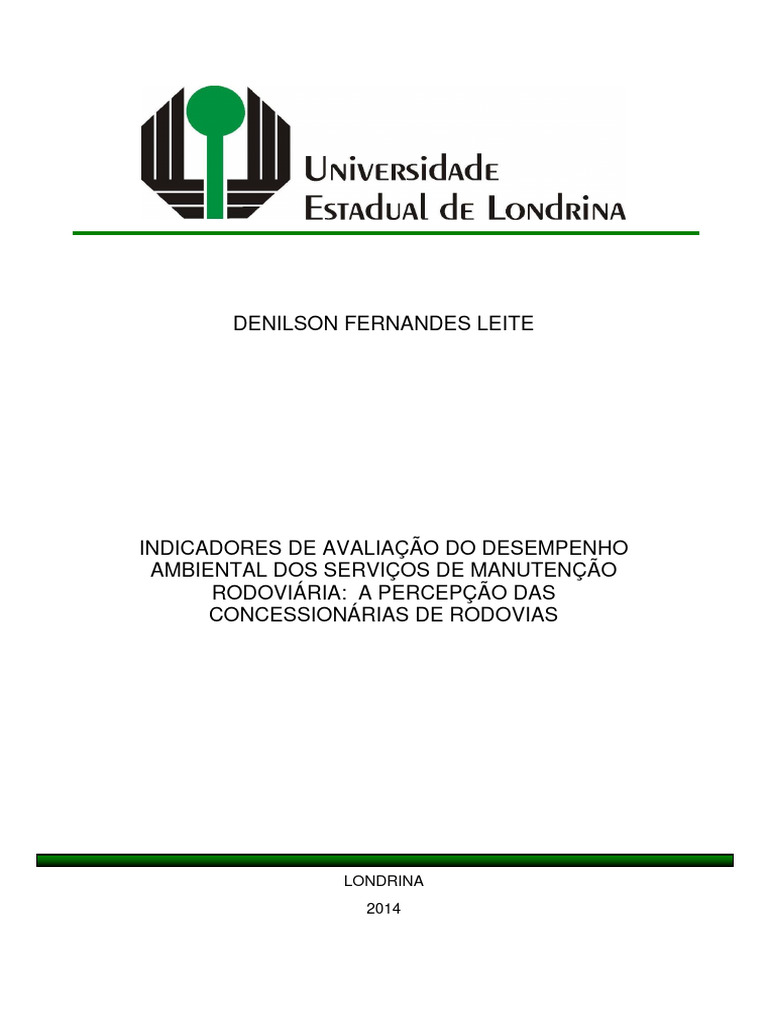 TCC - Denilson Fernandes Leite | PDF | Gestão de recursos ambientais ...