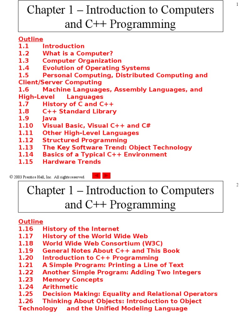 Cpphtp4 PPT 01 | PDF