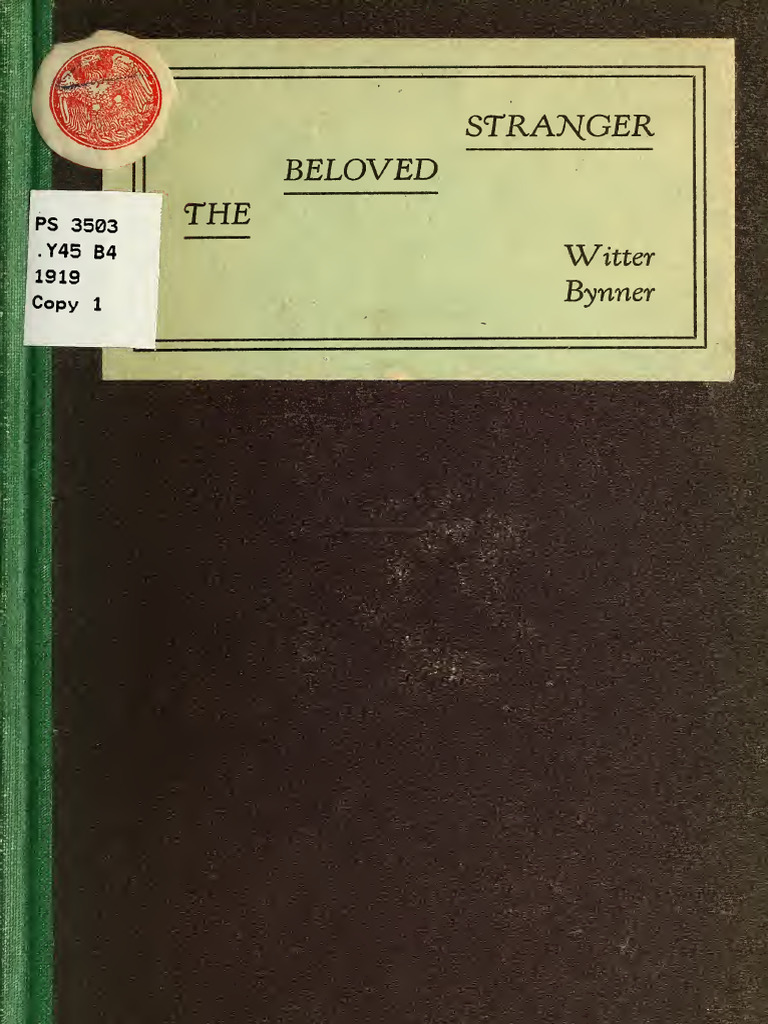 The Beloved Stranger Two Books of Song & A Divertisement For The ...