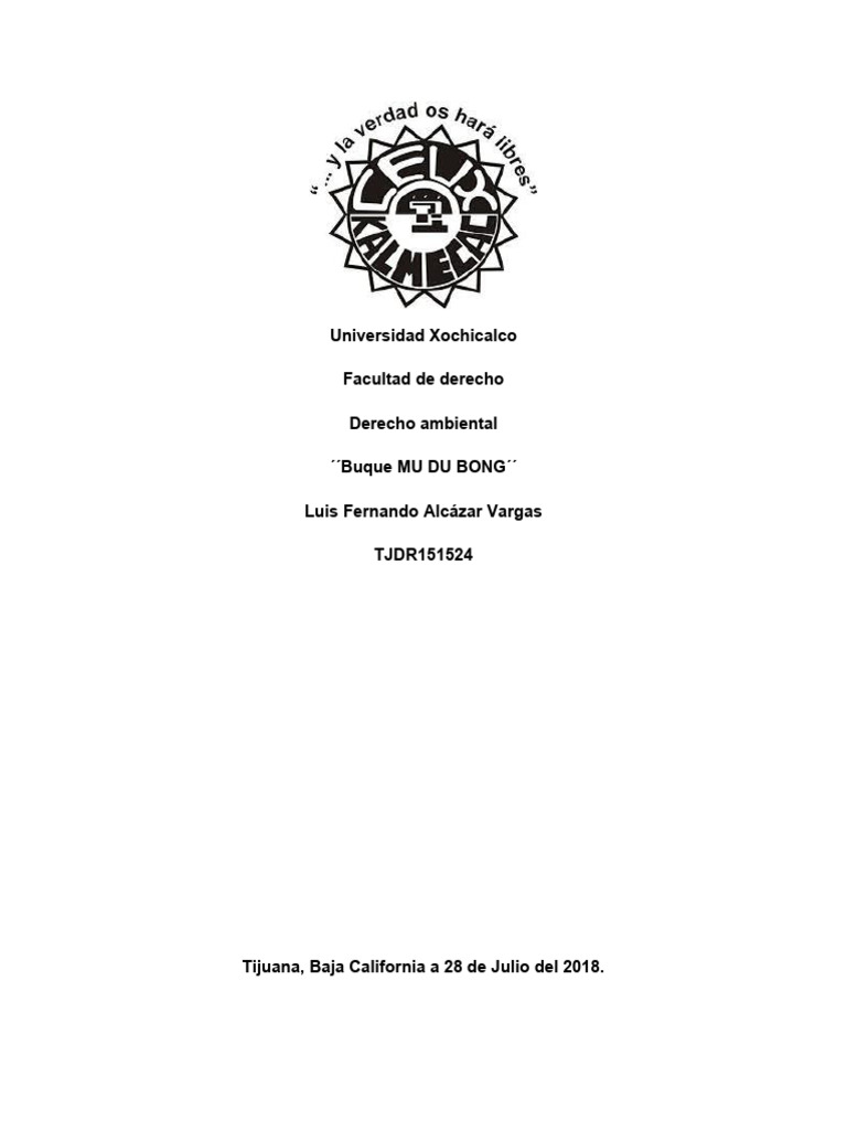 Daño Ambiental por Buque Mu Du Bong | PDF | Derecho