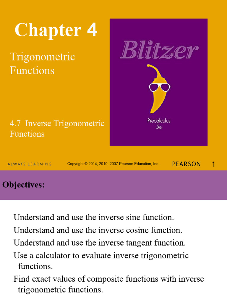 5 7 Inverse Trigonometric Functions Pdf Trigonometric Functions