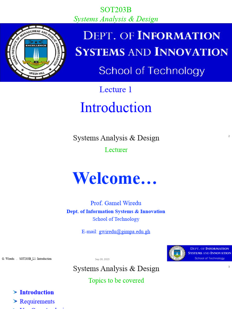 Introduction to Systems Analysis & Design | PDF | Design | Business