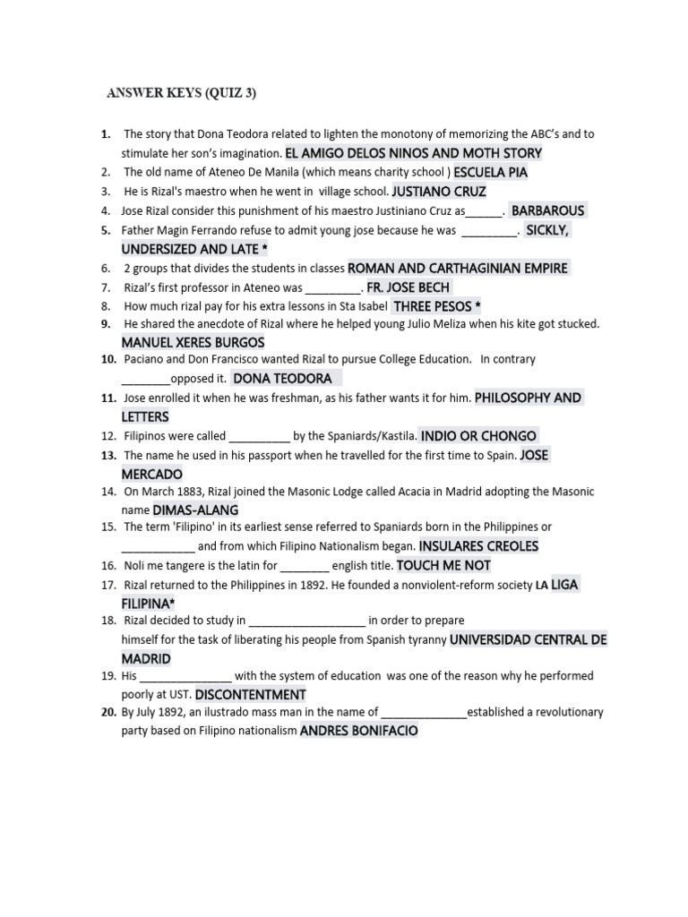 Answer Keys Updated | PDF