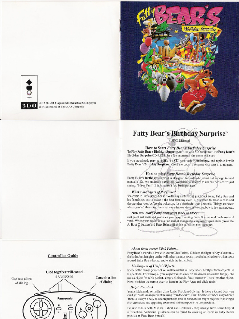 Fatty Bears Birthday Surprise 1993 Humongous Entertainment US | PDF