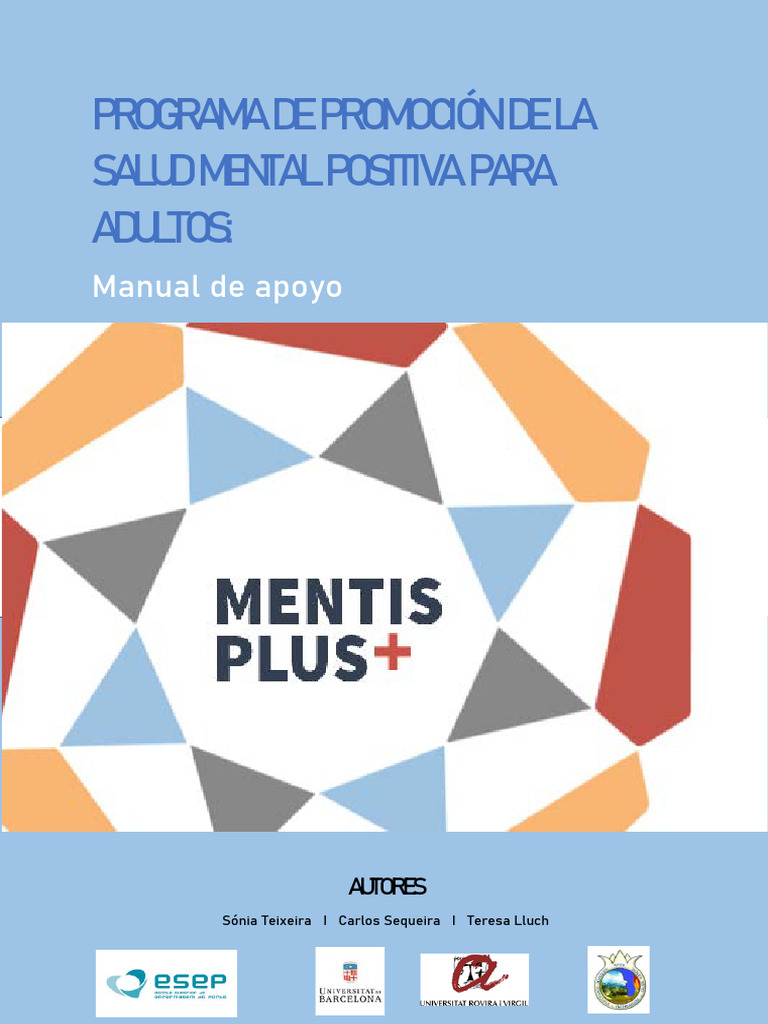 Programa de Salud Mental Positiva MENTIS PLUS+ PAG 61 y 62 | PDF | Salud mental | Las emociones
