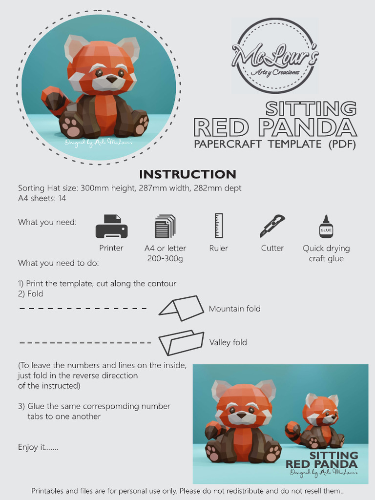 Sitting Red Panda | PDF