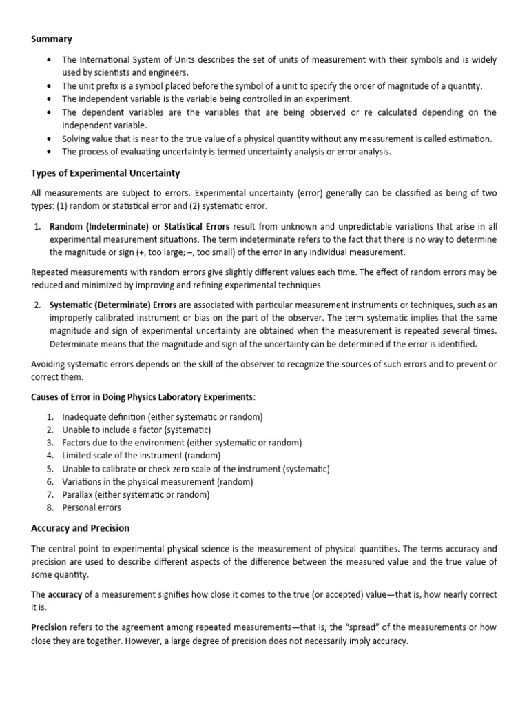 Physics Intro (Measurements) | PDF | Significant Figures | Observational Error