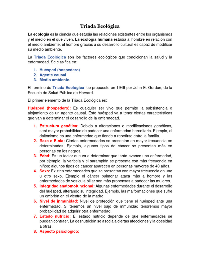 Triada Ecologica | PDF | Sistema inmune | Entorno natural