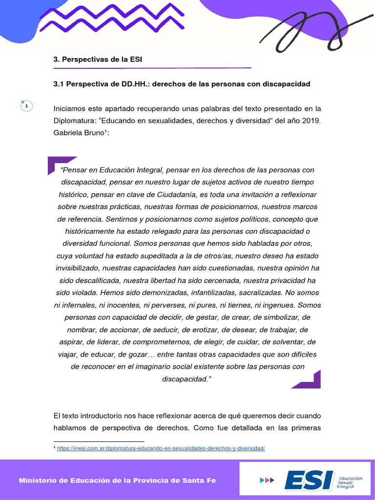3.módulo 1 - Perspectivas de La ESI | PDF | Invalidez | Homosexualidad