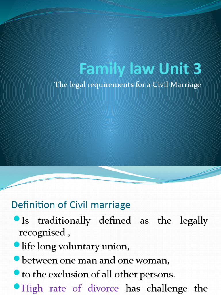 Family Law Unit 3 | PDF