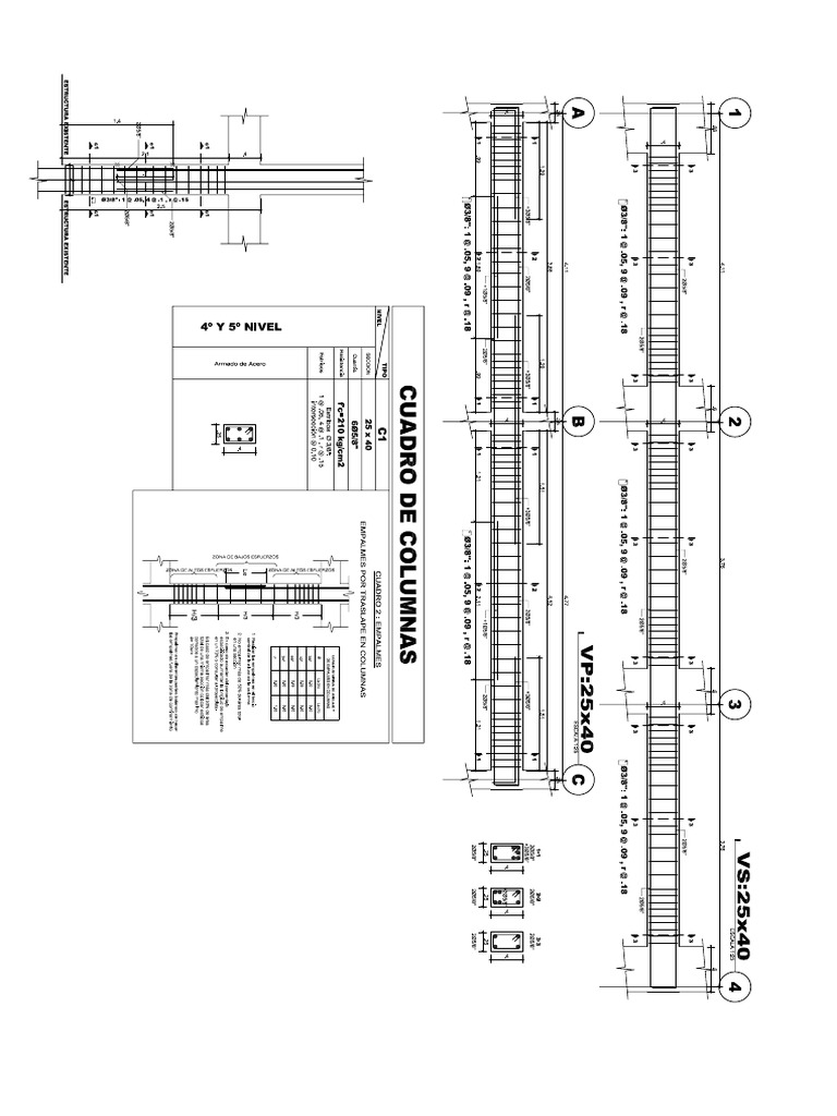 Plano Estructuras 4to Piso | PDF