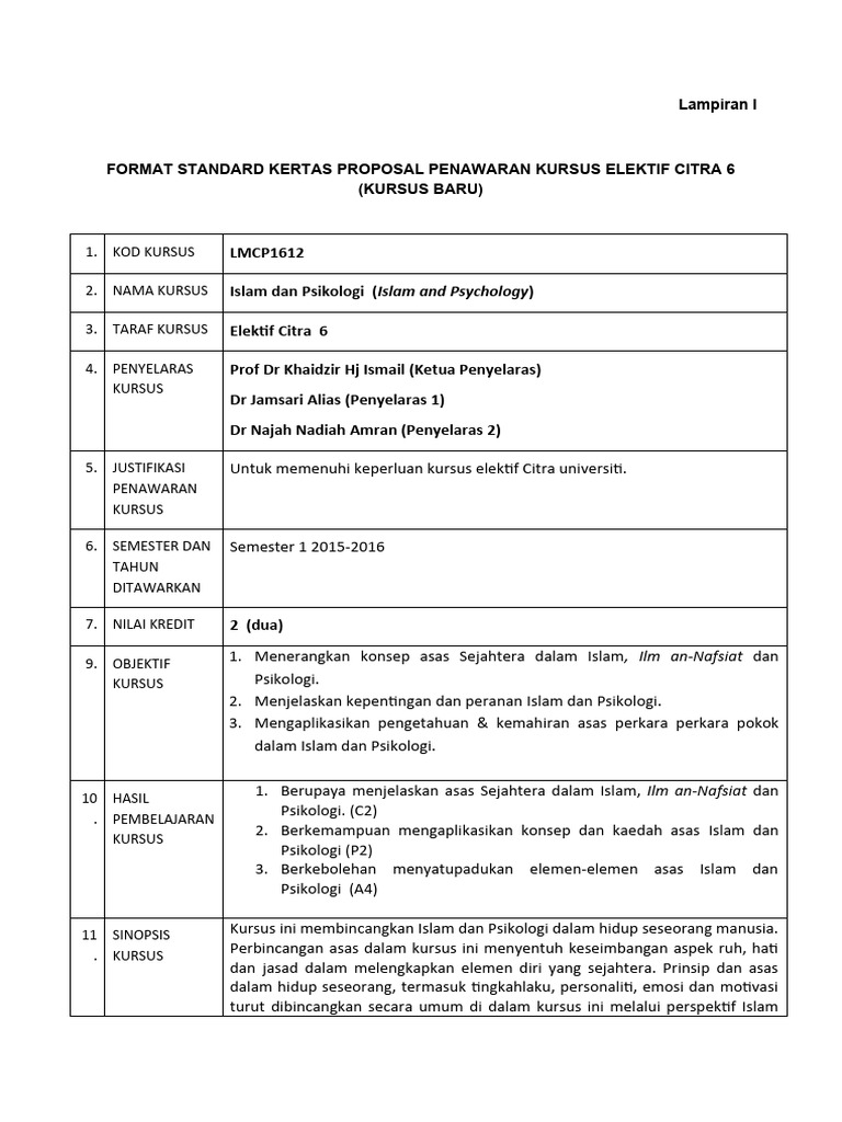 Contoh Proforma C6 | PDF