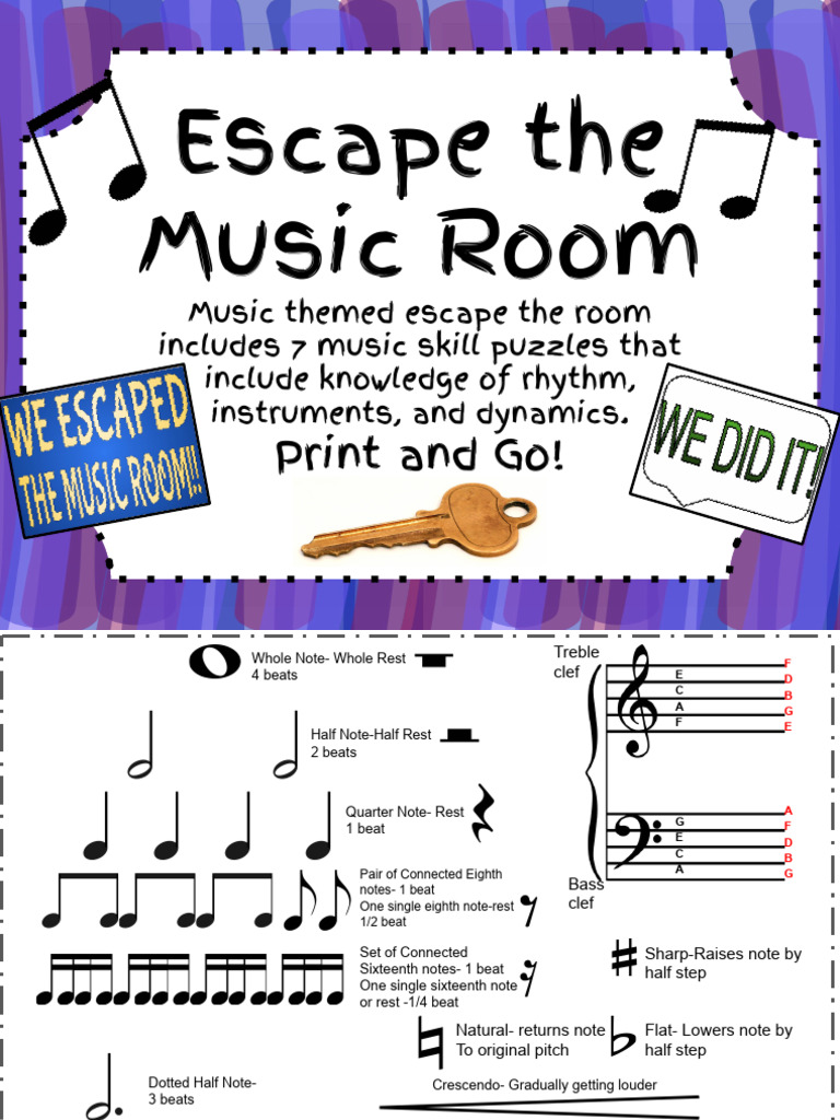 Escape The Music Room: Print and Go! | PDF | Woodwind Instruments ...