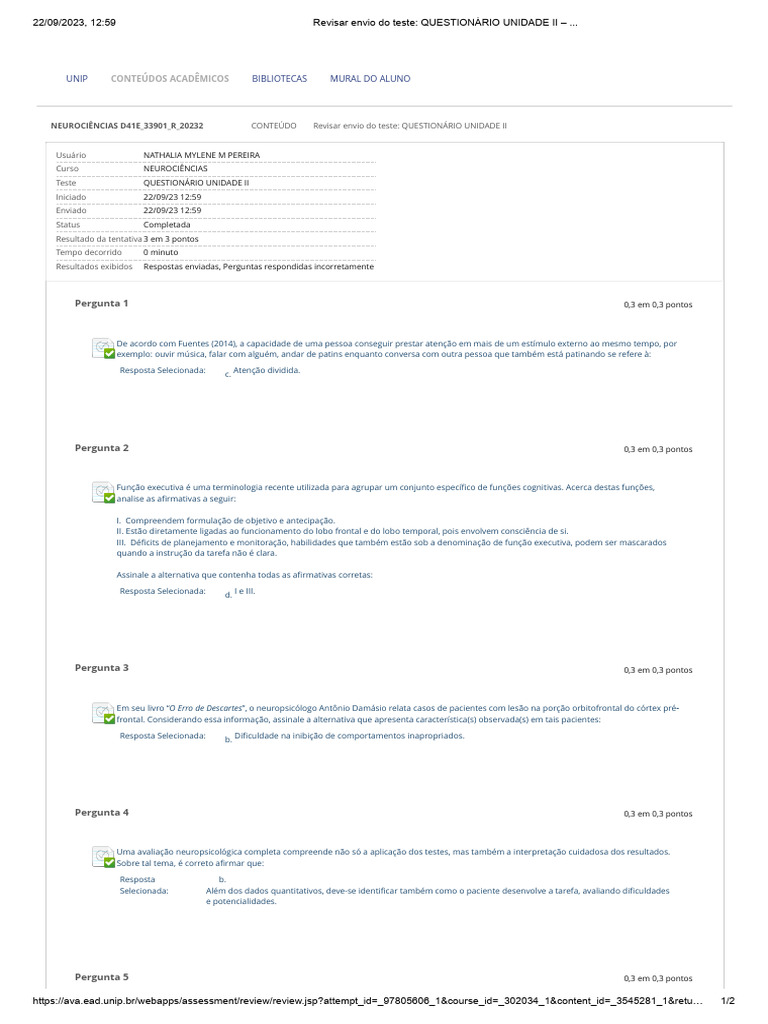Neuro 2 | PDF | Neuropsicologia | Processos mentais