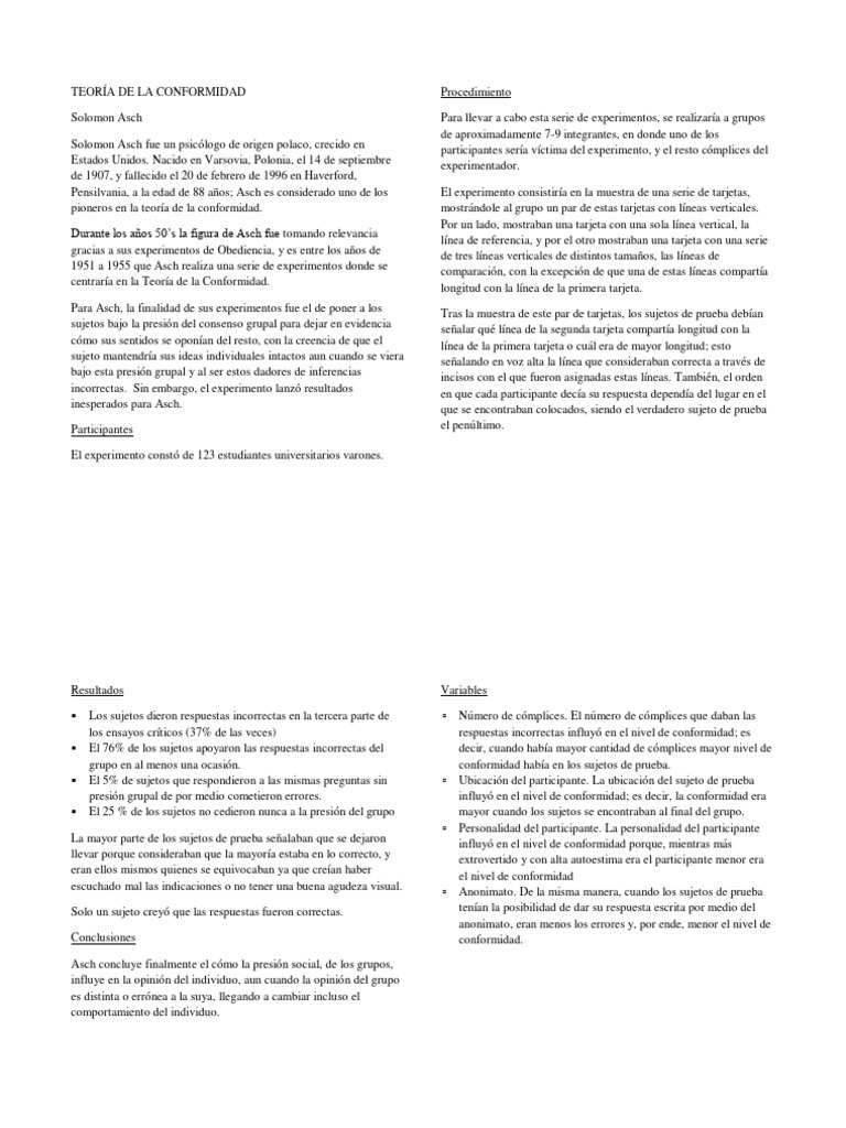 Teoría de La Conformidad | PDF | Ciencia y matemáticas