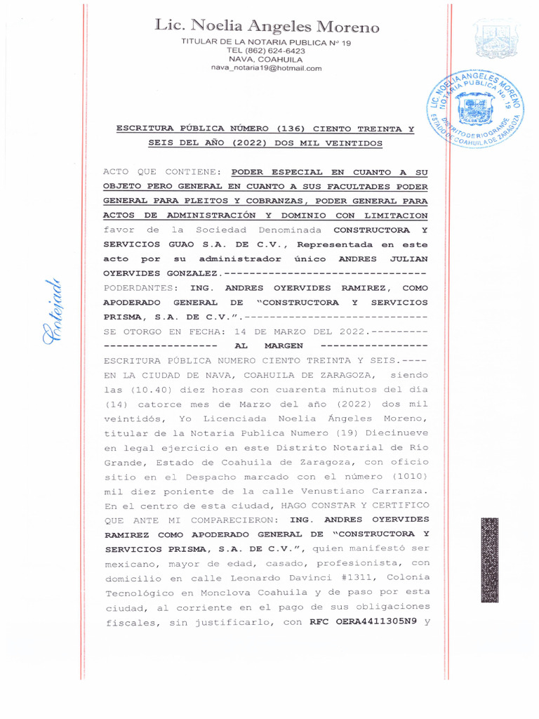 Escritura 136 Nava | PDF