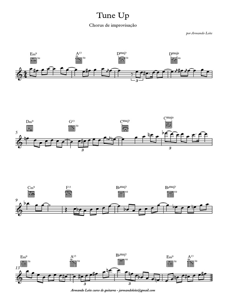 Tune Up Chorus Impro Por Armando Leite VERSÃO PIANO | PDF