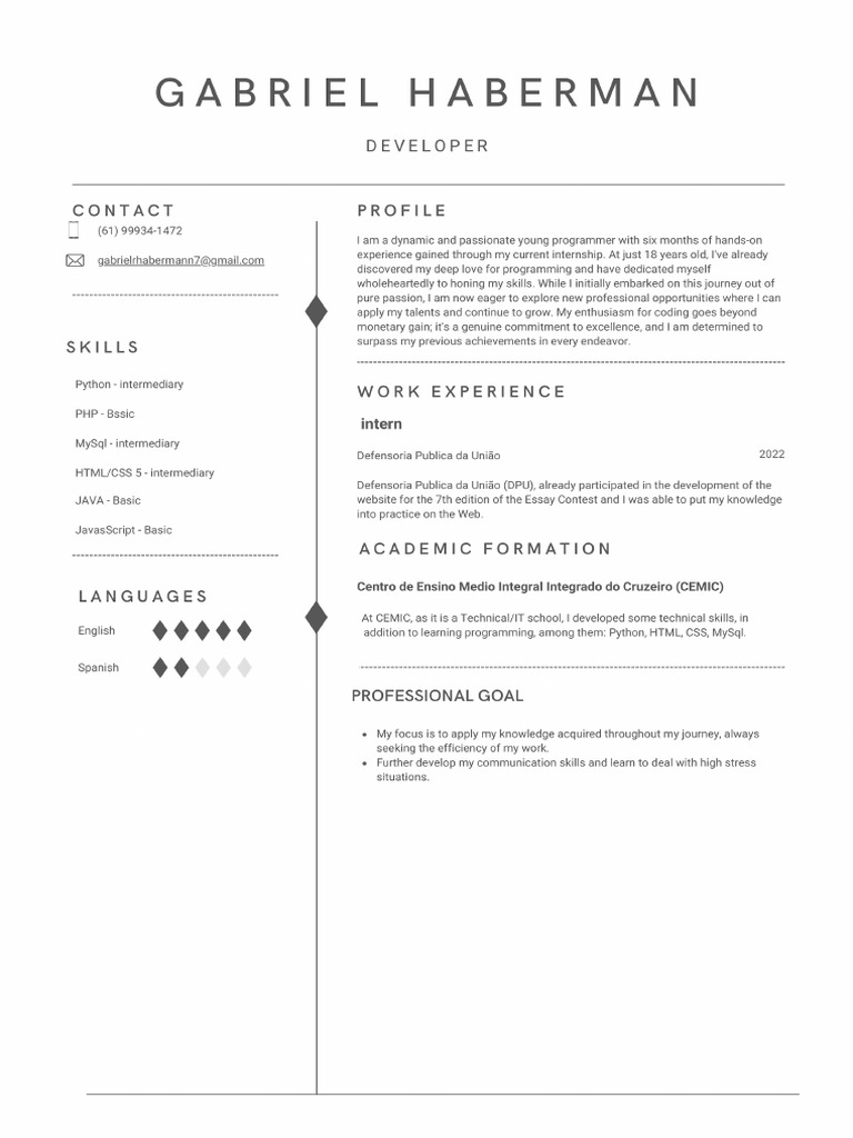 CV - Gabriel Rodrigues Haberman | PDF