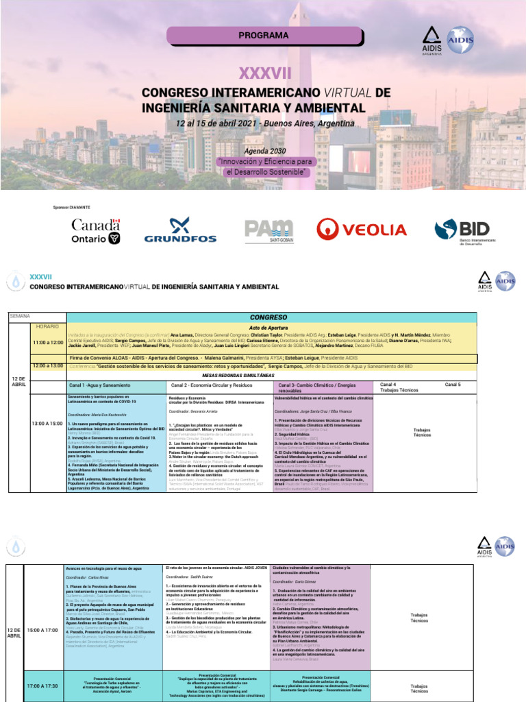 Programa-Congreso | PDF | Agua | Sustentabilidad