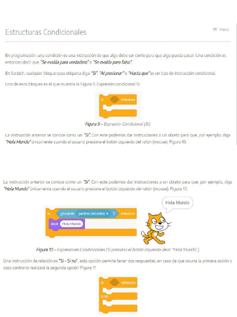 SCRATCH Estructuras Condicionales | PDF