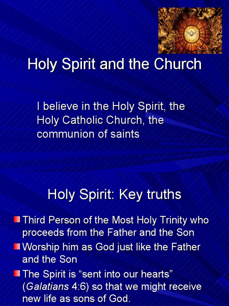 Understanding the Holy Spirit and Church | PDF | Laity | Catholic Church