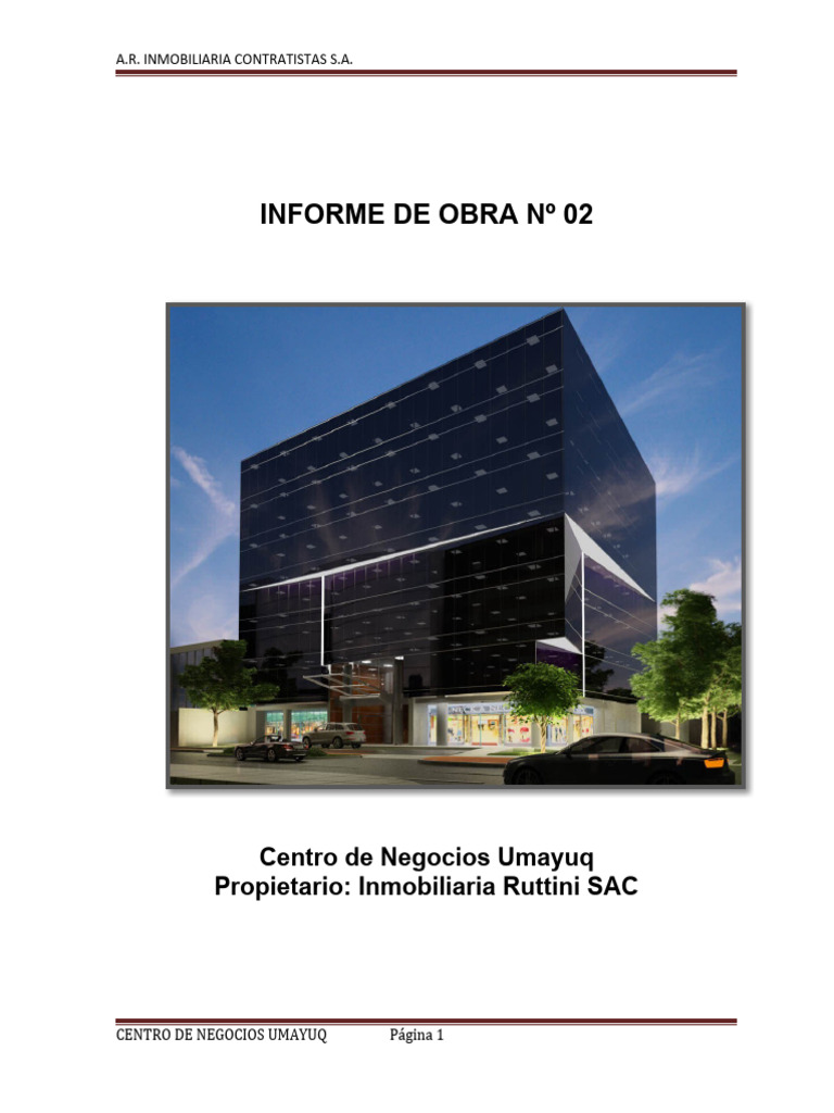 Informe de Obra 23-2-17 | PDF