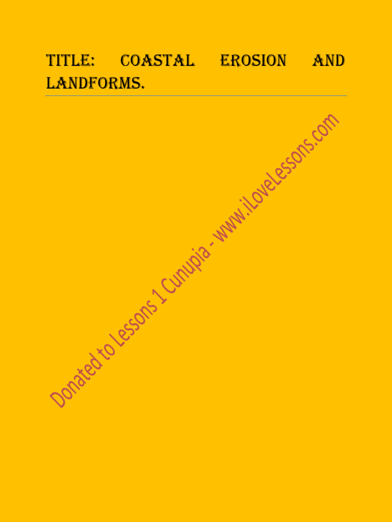 Geography SBA 2 | PDF | Beach | Erosion